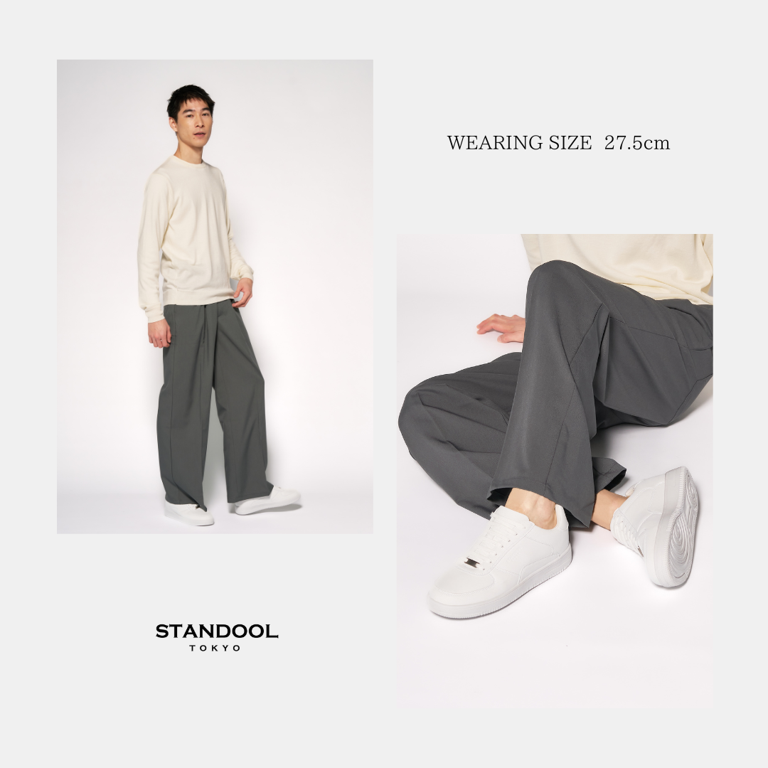 STANDOOL TOKYO｜SACAE WHITE｜軽量スタイルアップスニーカー｜次世代シークレットシューズ｜ヒールアップスニーカー ...