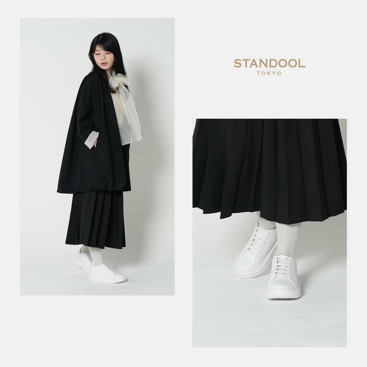 STANDOOL TOKYO｜SAI WHITE｜軽量スタイルアップスニーカー｜次世代シークレットシューズ｜ヒールアップスニーカー ...